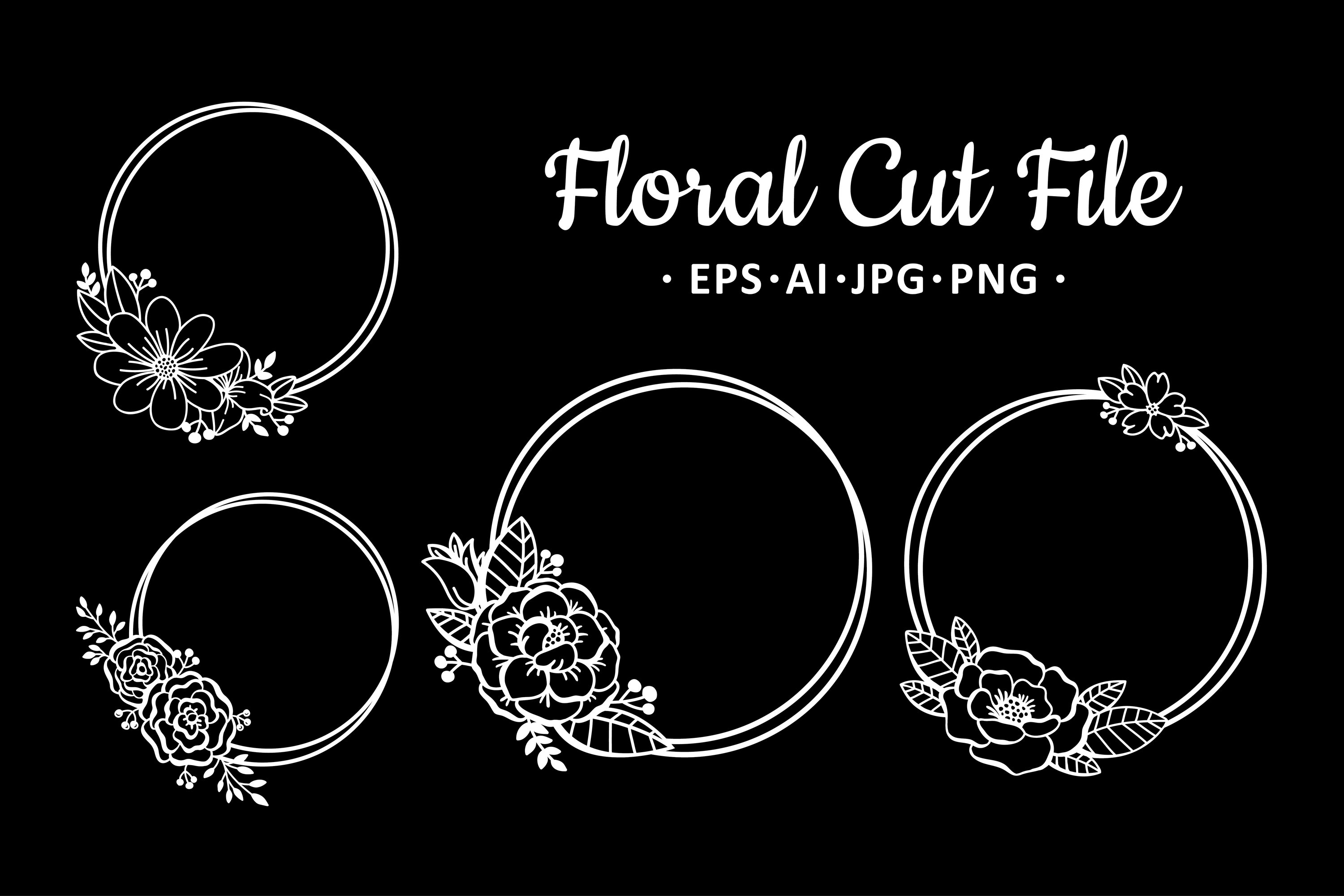 Beautiful Floral Cut File Elements (283496) | Paper Cutting | Design ...