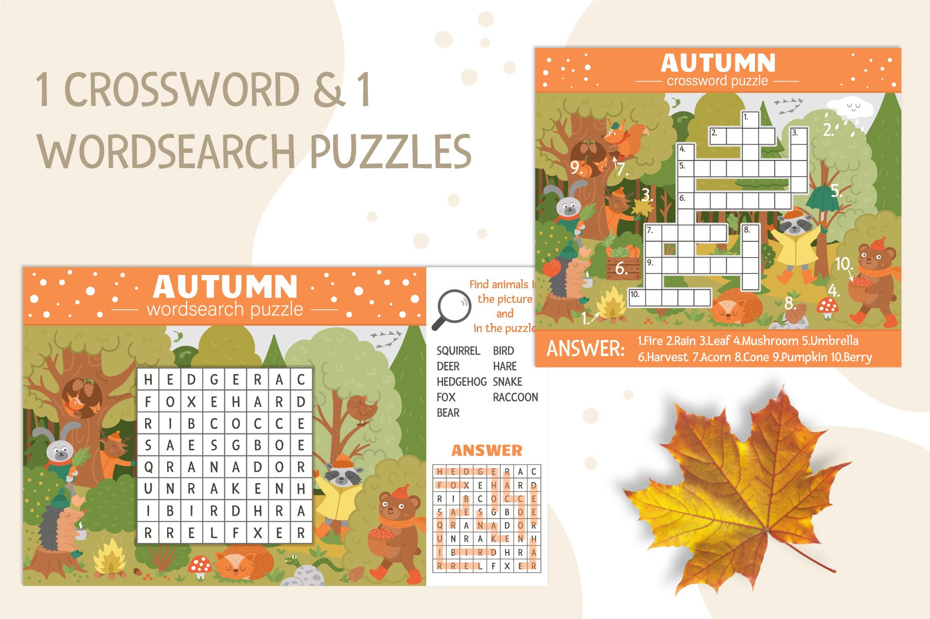 Autumn Games (819769) | Illustrations | Design Bundles