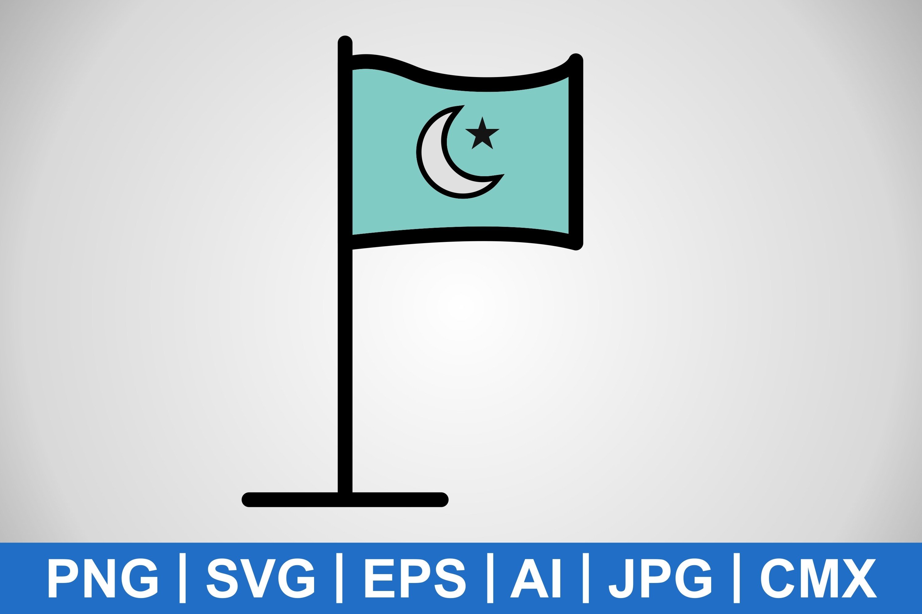 Vector Islamic Flag Icon (984608) | Icons | Design Bundles