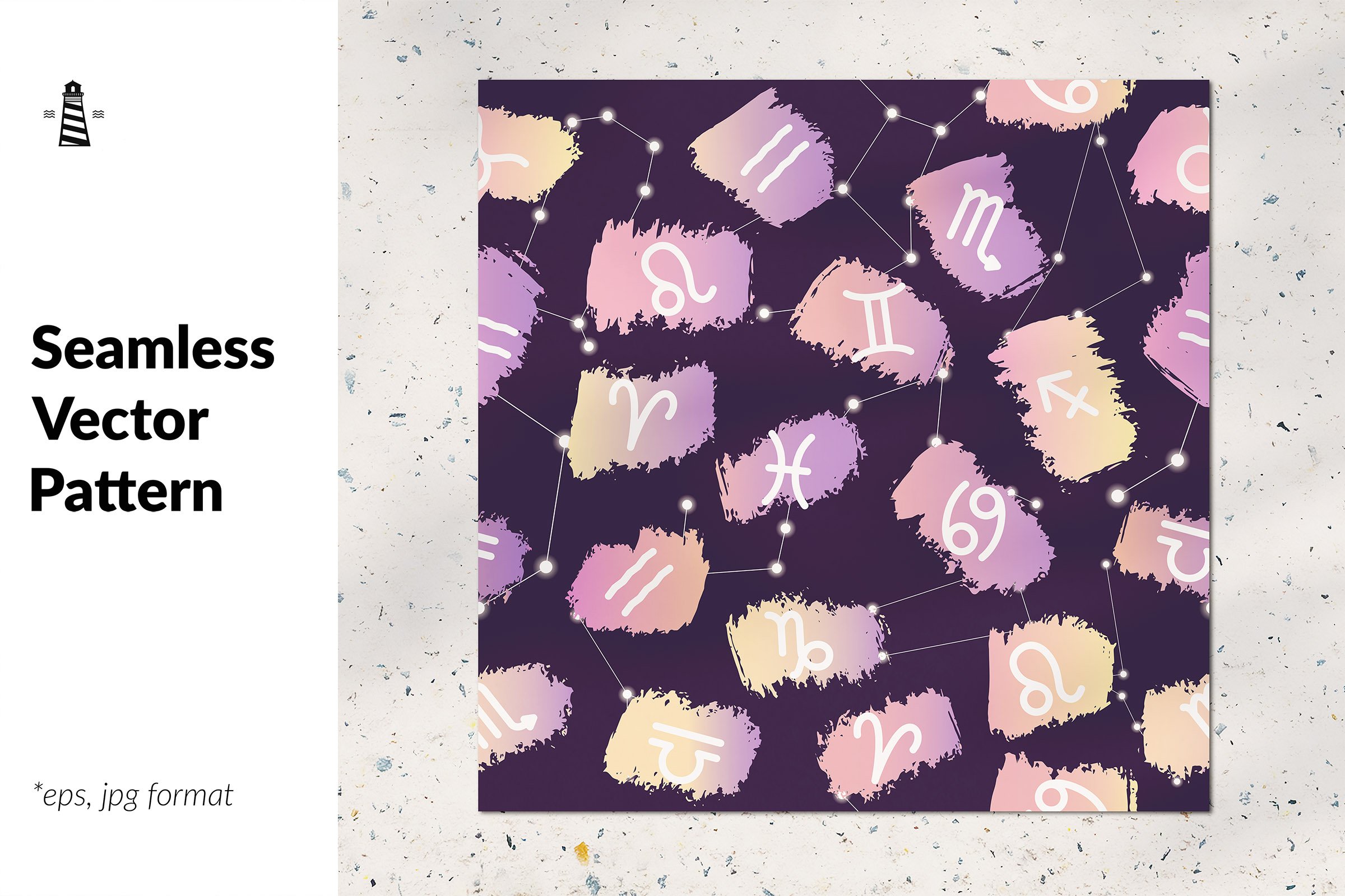 Zodiac signs seamless pattern (1239232) | Patterns | Design Bundles