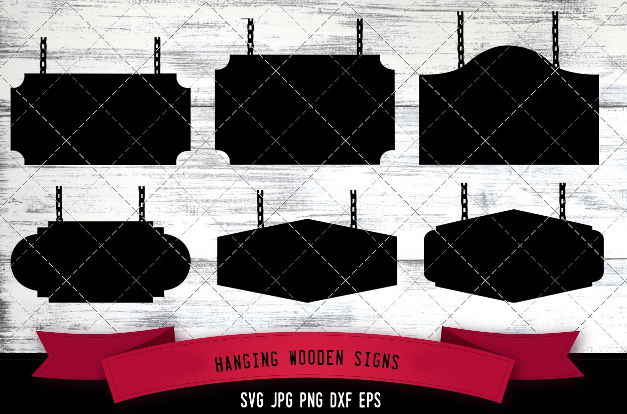 Hanging Wooden Signs Cut file Svg (665704) | Cut Files | Design Bundles