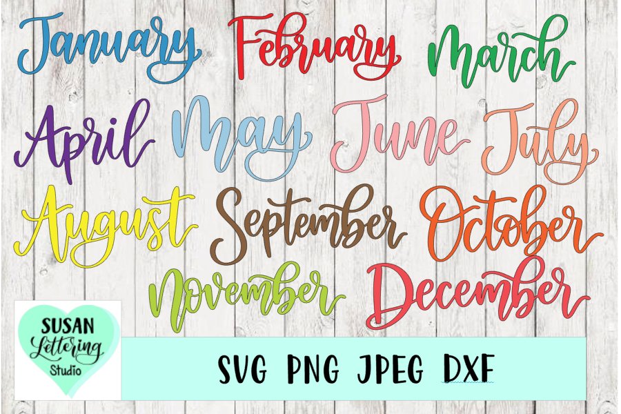 12 Months Of The Year Calendar