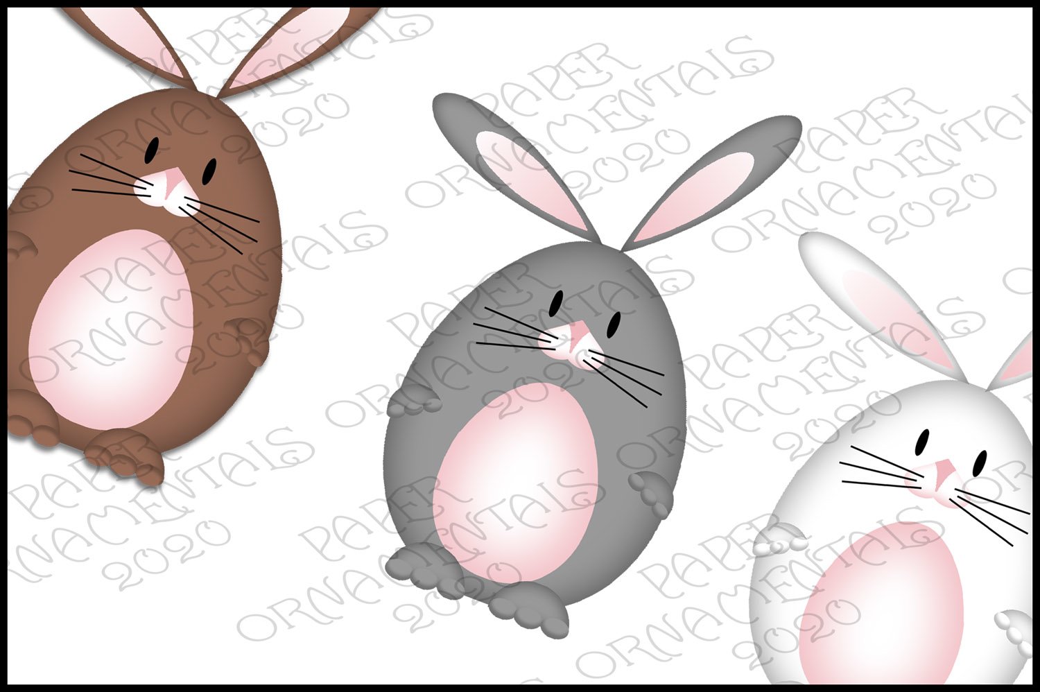 Easter Clip Art, Easter Bunnies (515494) | Scrapbooking | Design Bundles