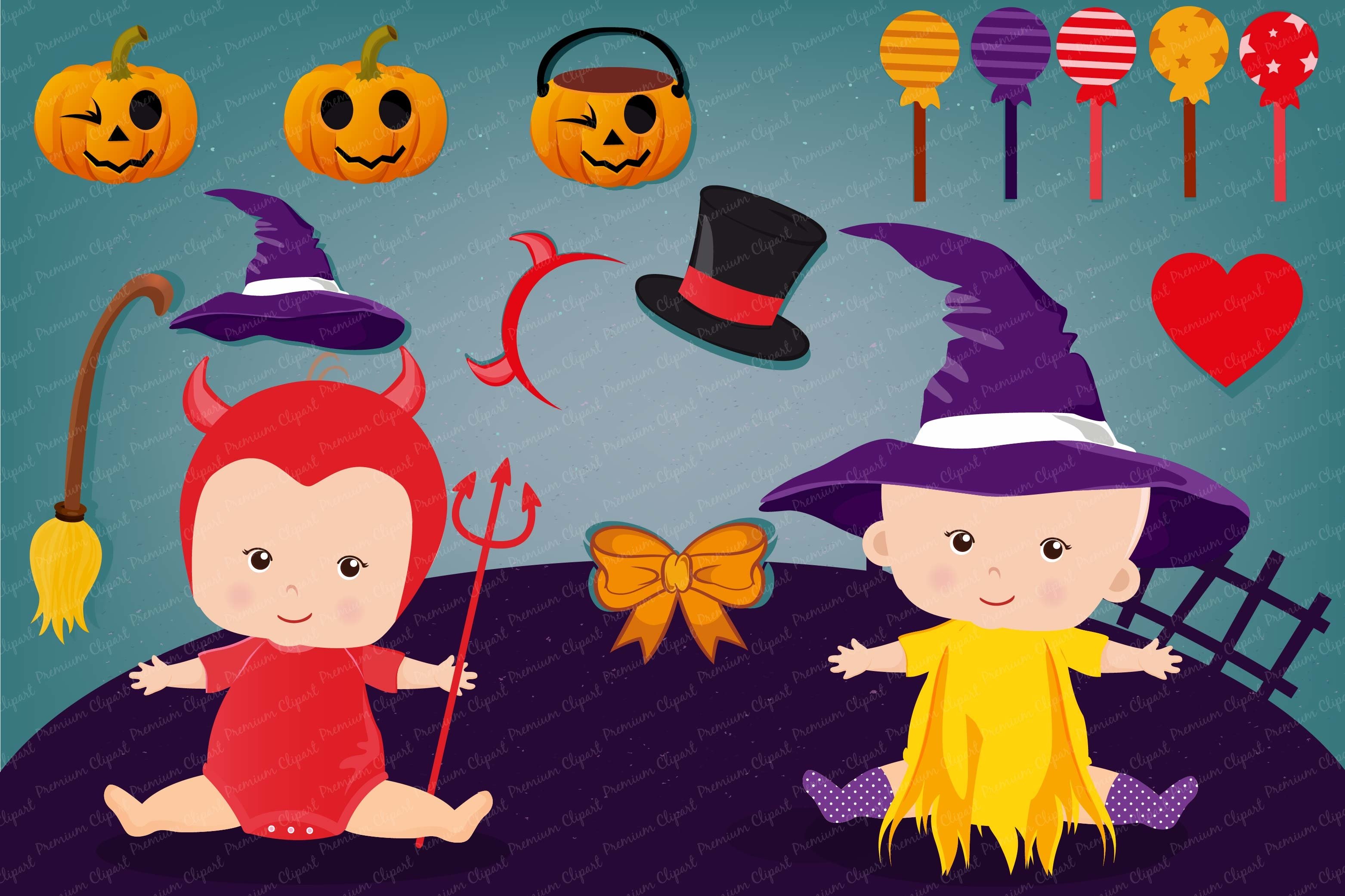 Halloween baby clipart, Haloween baby graphics (34161) | Illustrations ...