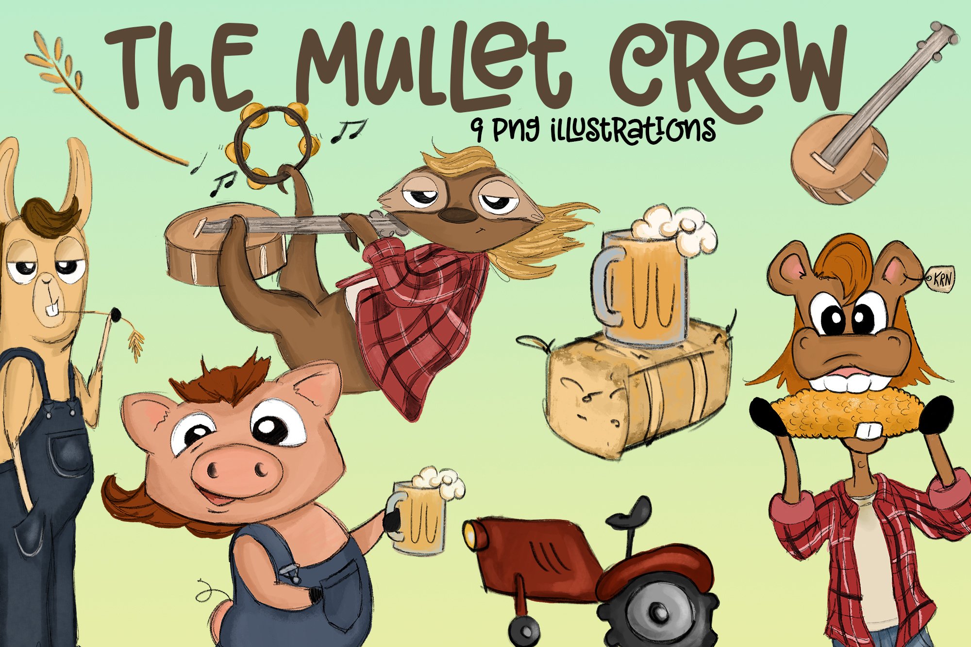 The Mullet Crew | Animals with Mullets, Beer, Banjo & Straw