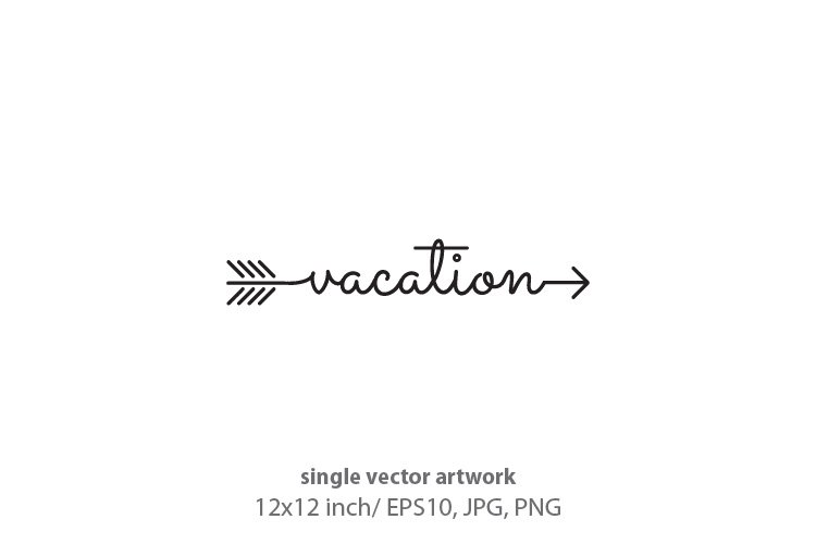 vacation, arrow, SINGLE VECTOR ARTWORK (756634) | Elements | Design Bundles