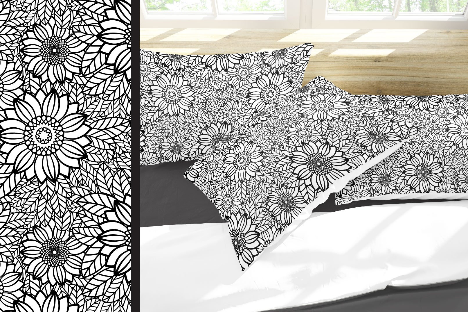 Sunflower Seamless Patterns | Zentangle Flowers | Floral Set (732058 ...