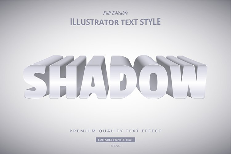 Long Shadow 3d Illustrator Text Style Effect Premium