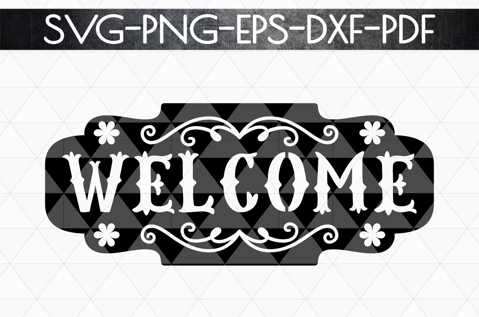 Welcome Sign Paper Cut Template, Home Decor SVG, PDF, DXF (405245 ...