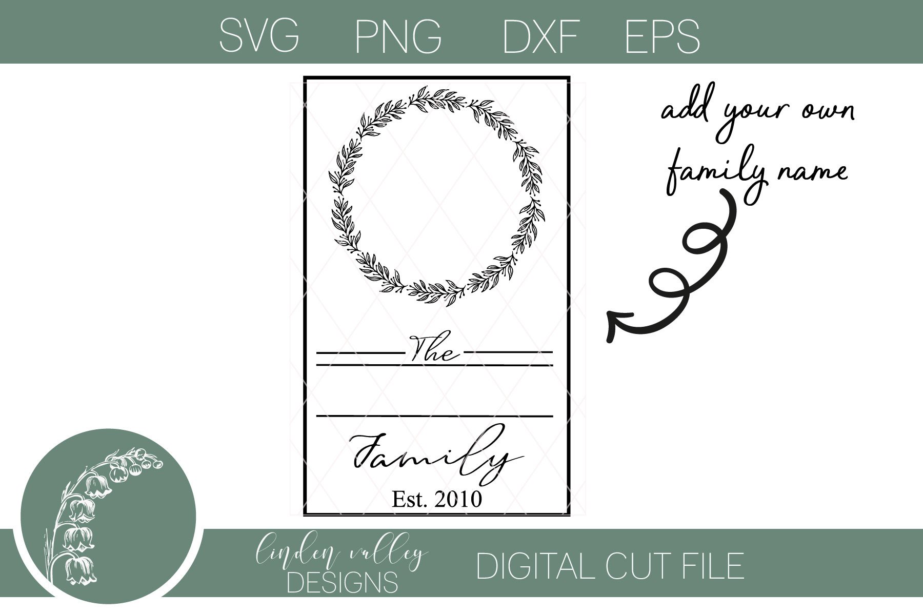 Family Name SVG|Last Name SVG| Farmhouse Family Name SVG (1093596 ...