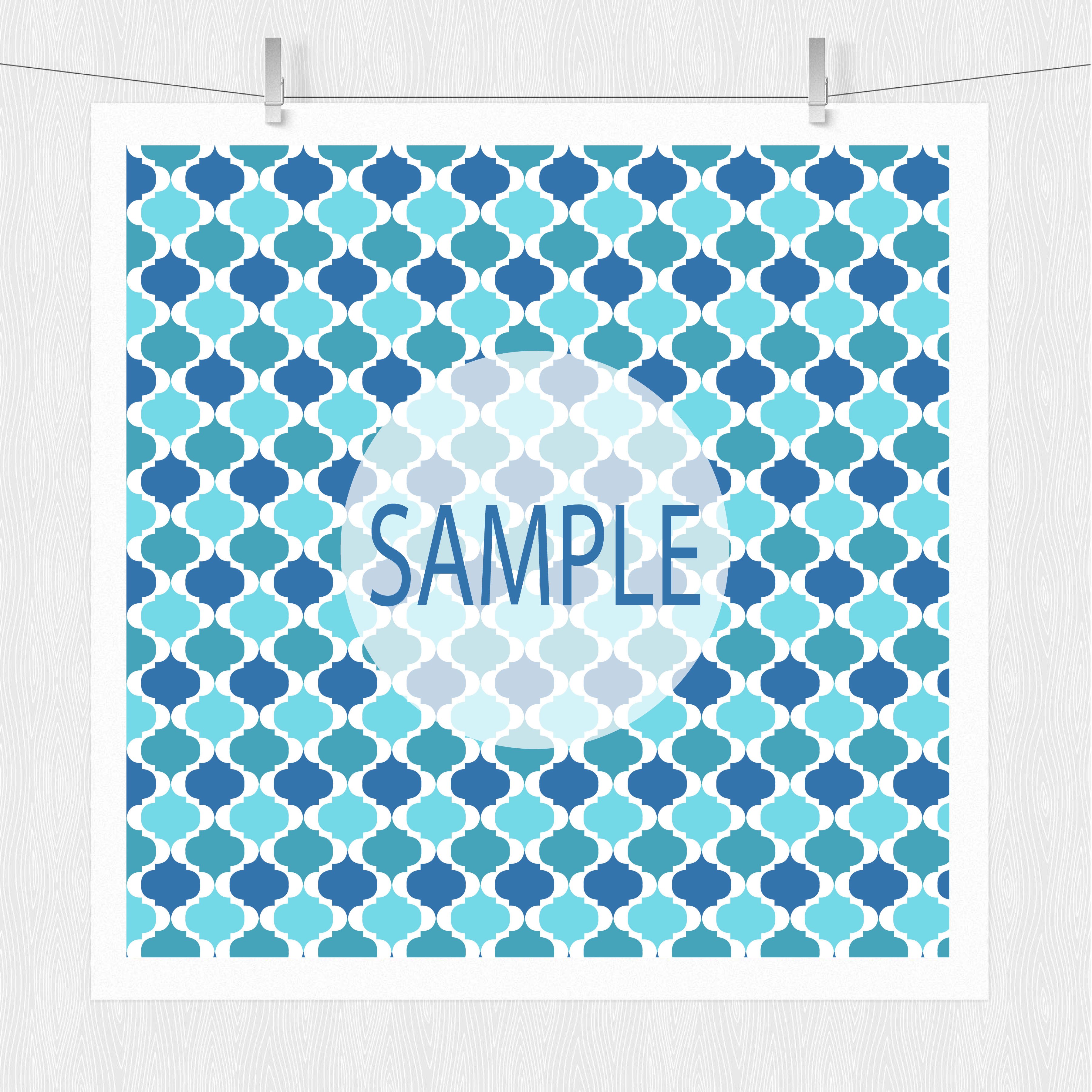 Blue Patterned Paper Pack (19949) | Backgrounds | Design Bundles