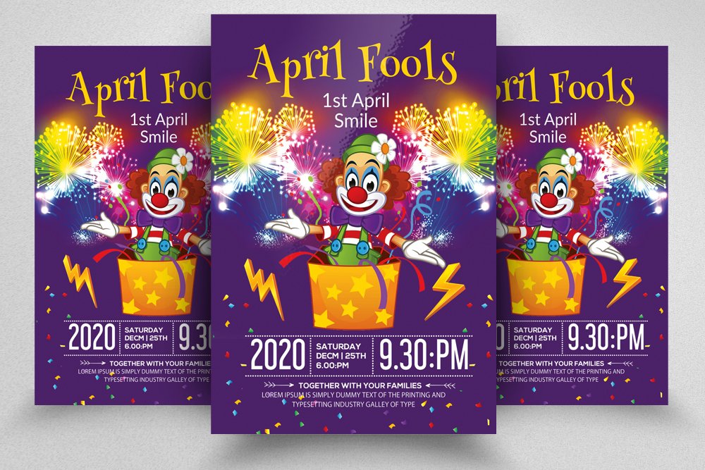 April Fools Event Flyer/Poster (650681) | Flyers | Design Bundles