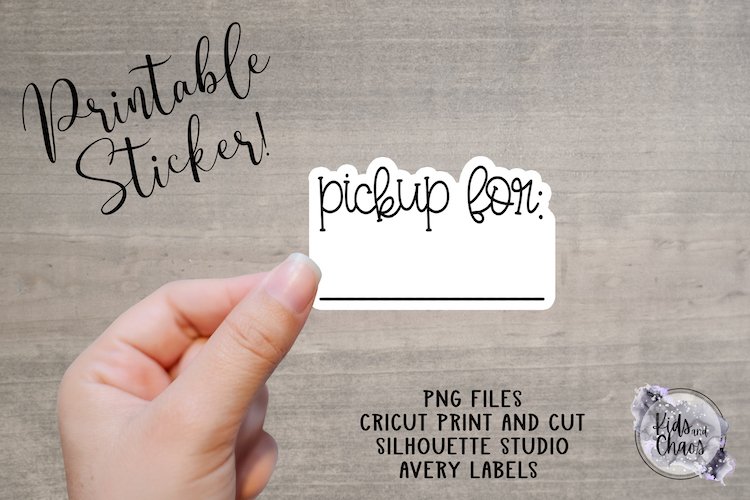 Pickup for sticker printable sticker