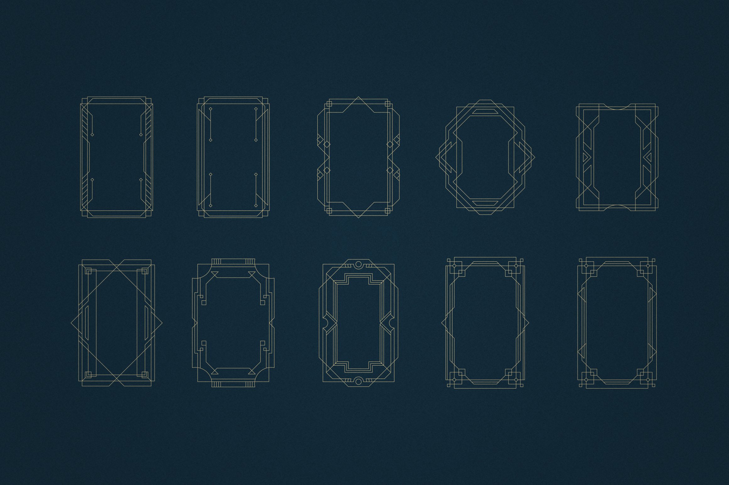 Art Deco Collection - Fonts, Vectors (742907) | Illustrations | Design ...