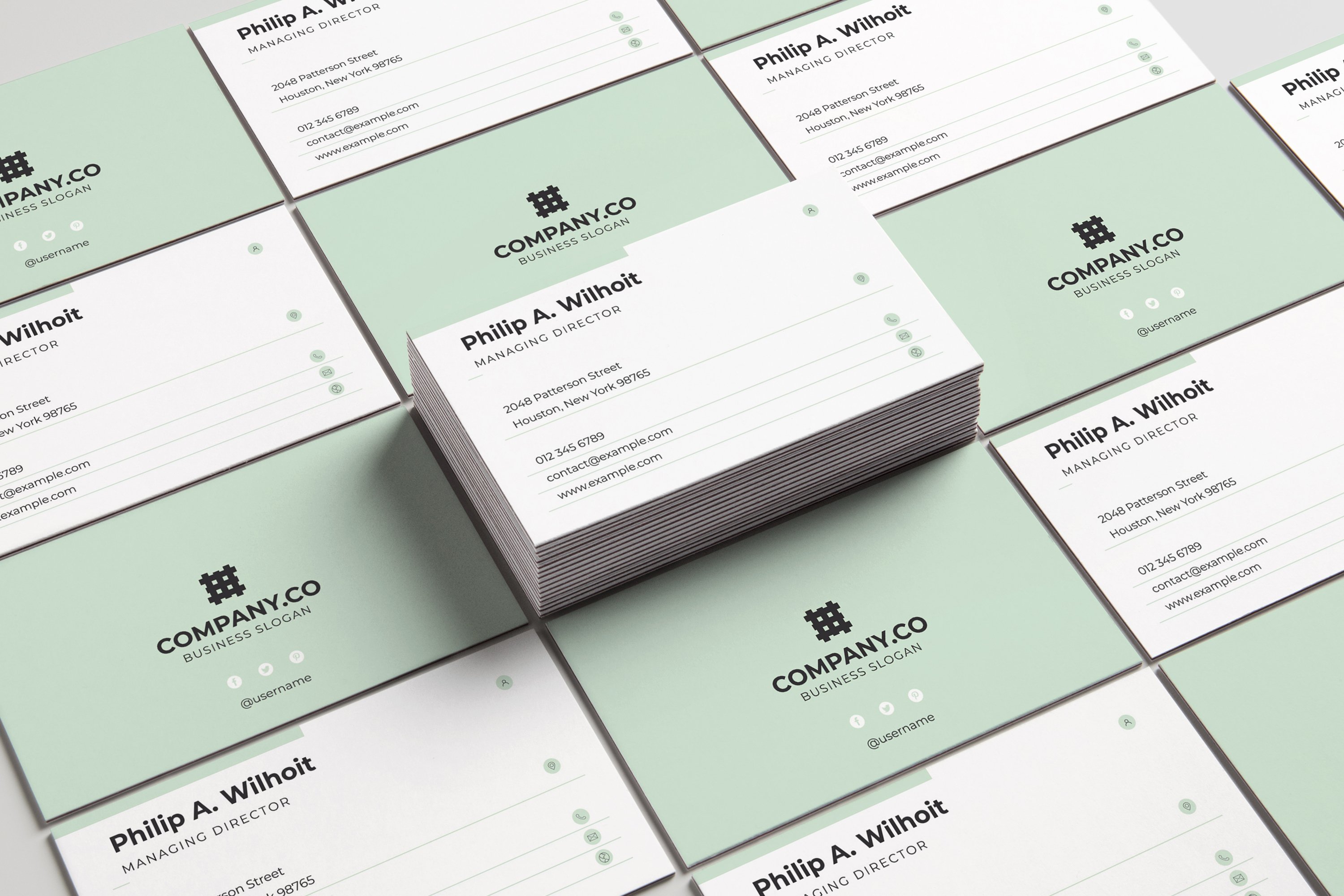 Modern Minimal Business Card Layout 145278 Business Cards 