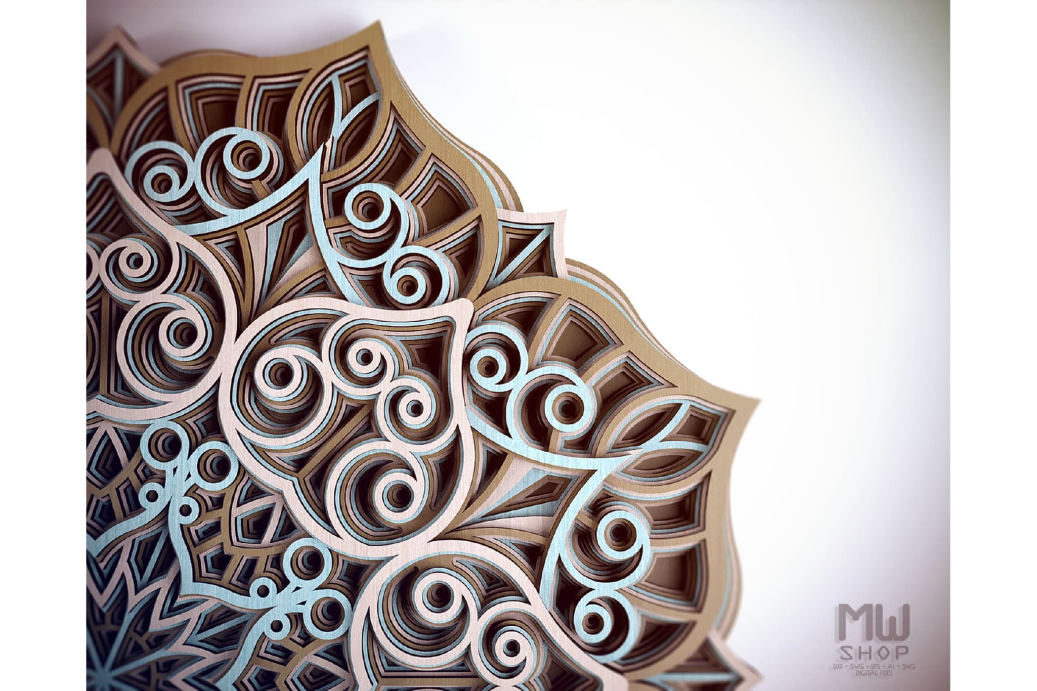 M83 - Multilayer Mandala DXF for Laser cut, Cricut Mandala (593261 ...