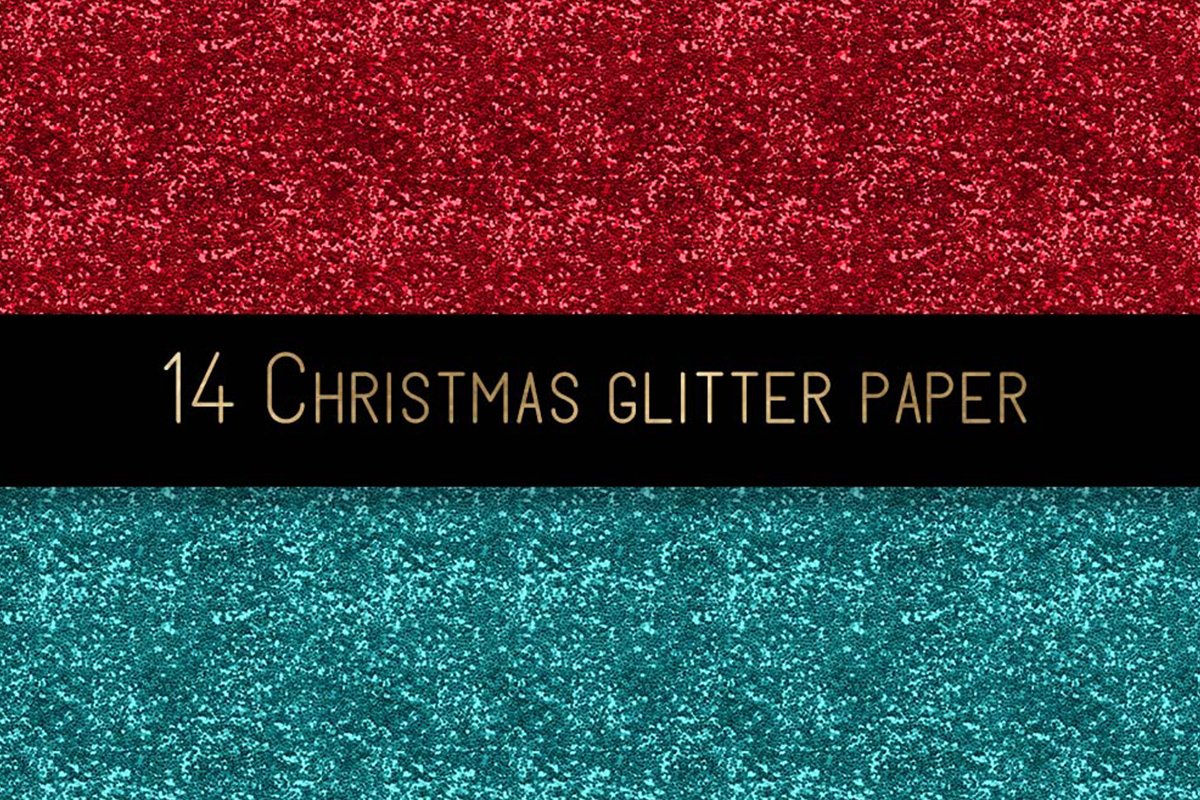 Christmas glitter digital paper (1079174) | Patterns | Design Bundles