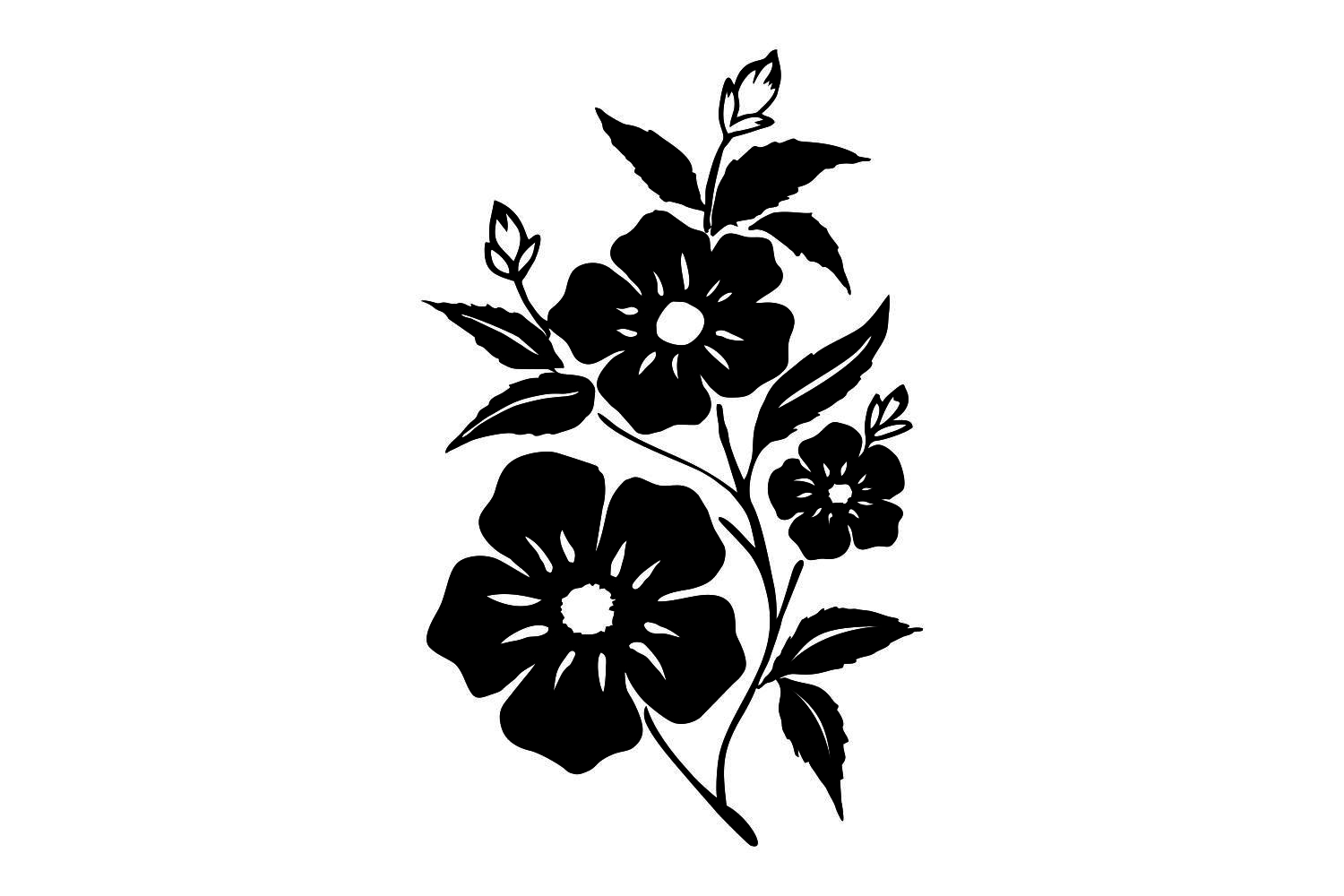 Flowers Silhouette (762557) | Cut Files | Design Bundles