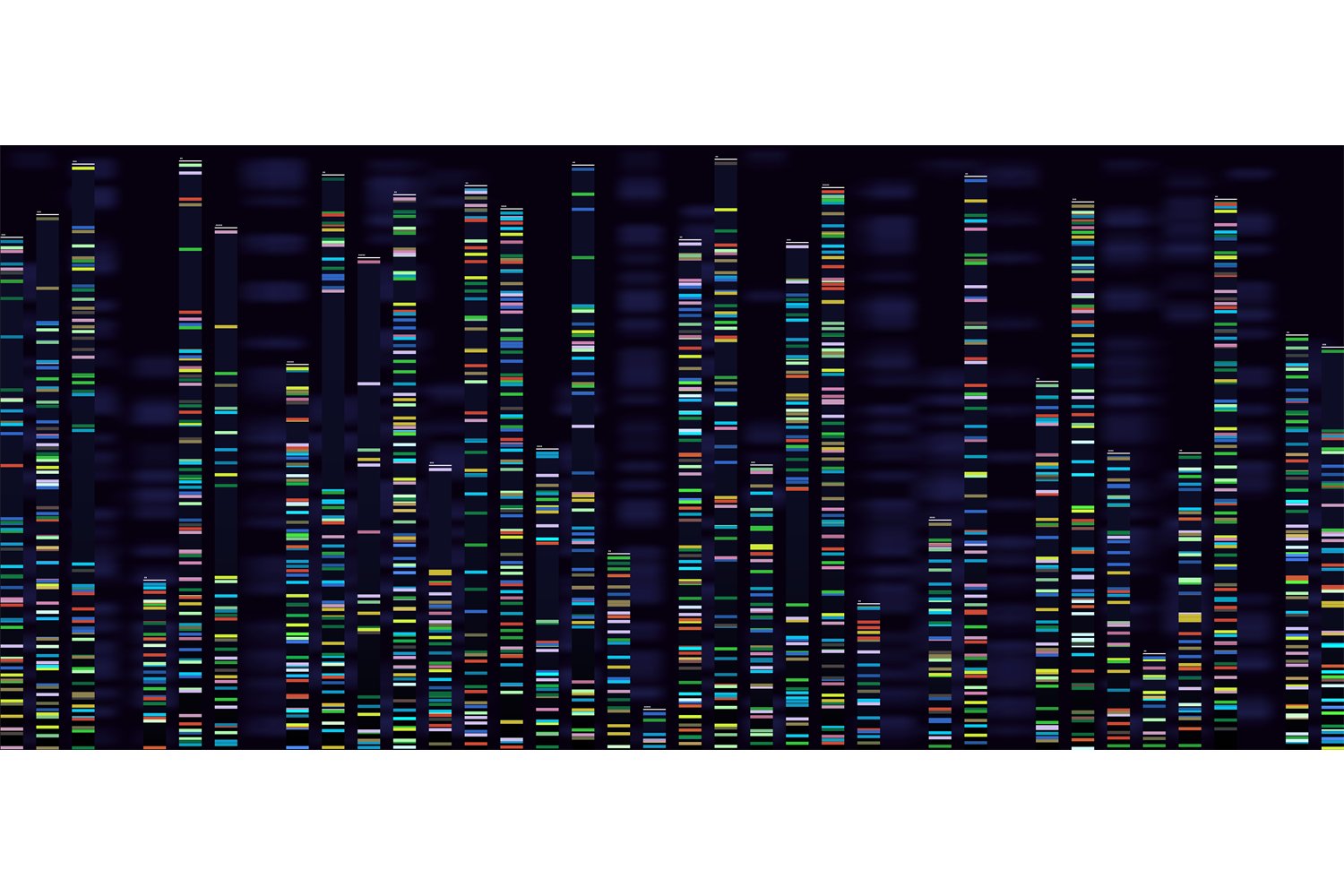 Genomic analysis visualization. Dna genomes sequencing, deox (988378 ...