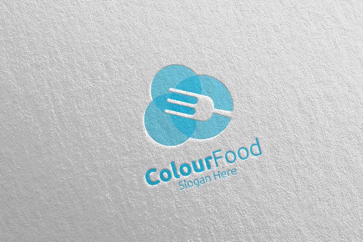 Color Food Logo for Restaurant or Cafe 67 (440265) | Logos | Design Bundles