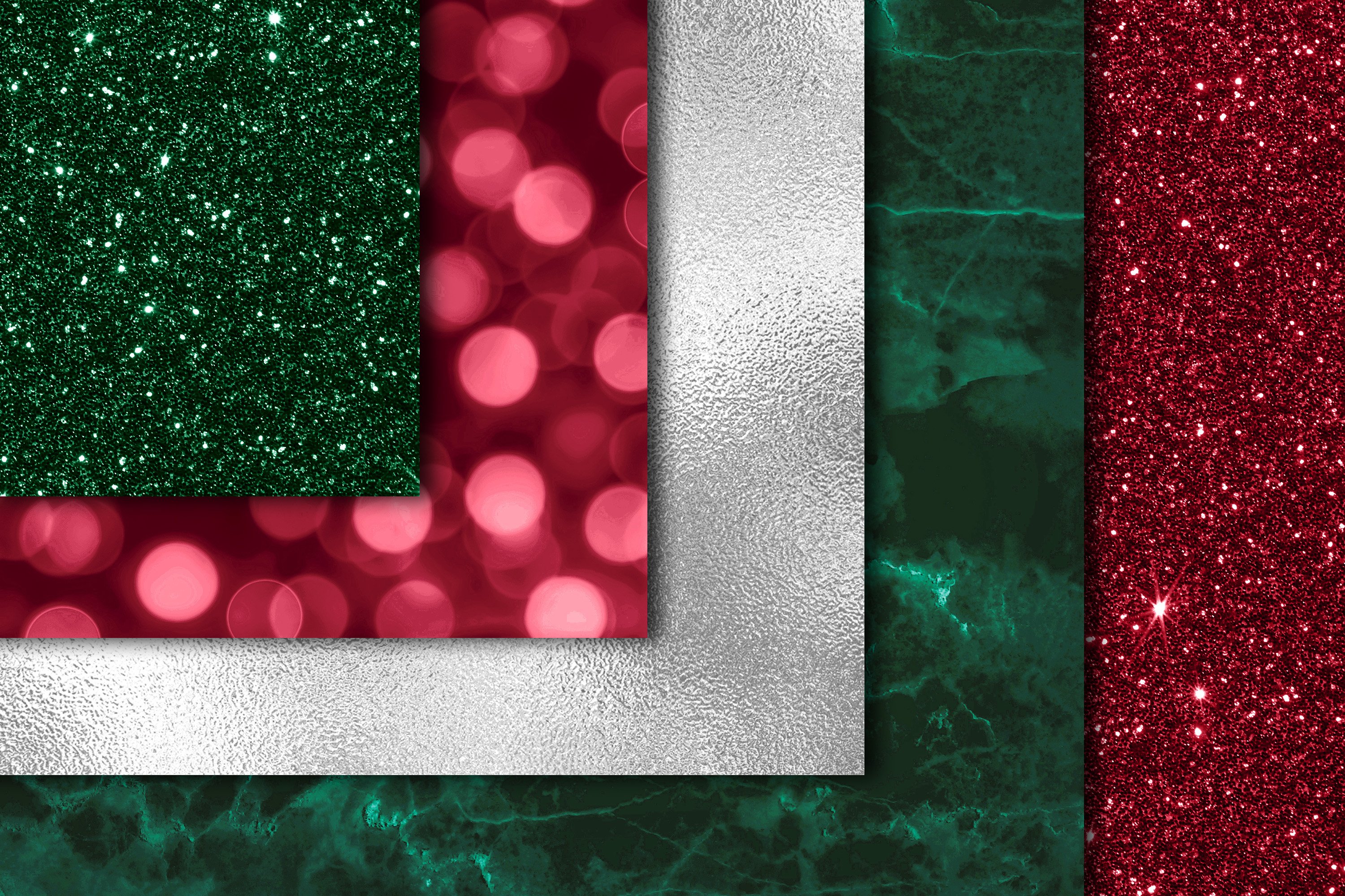 Christmas Digital Paper Background Textures (1050425) | Patterns ...