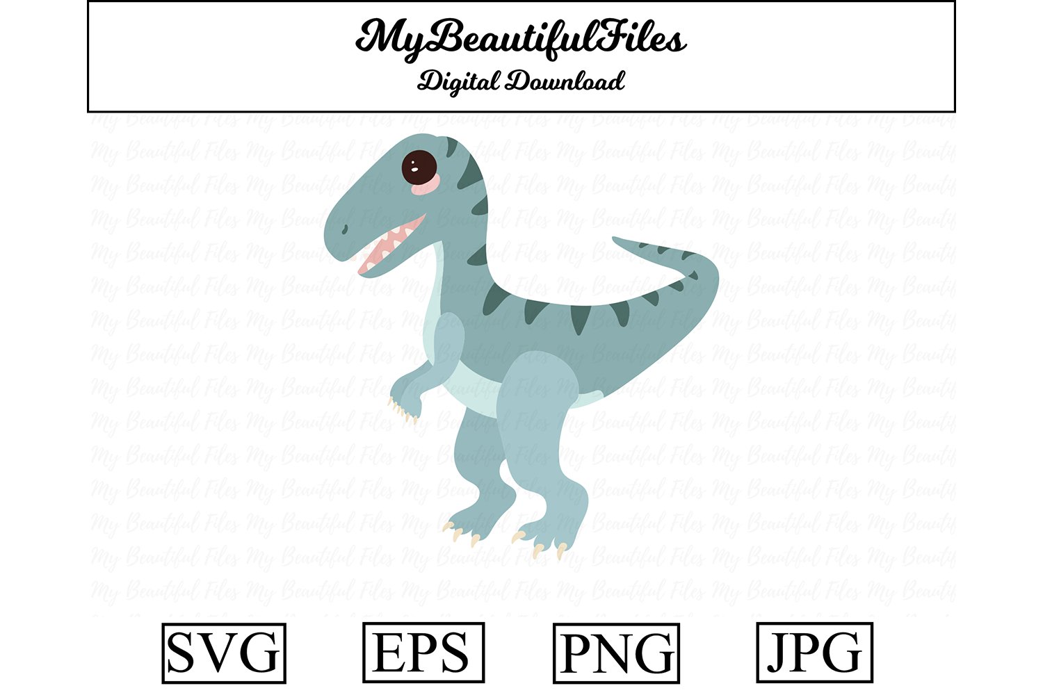 Velociraptor SVG - Cute Velociraptor SVG, EPS, PNG and JPG (729789 ...