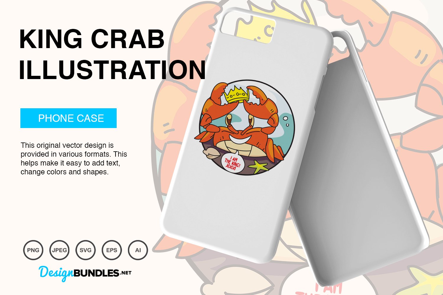 King Crab Vector Illustration