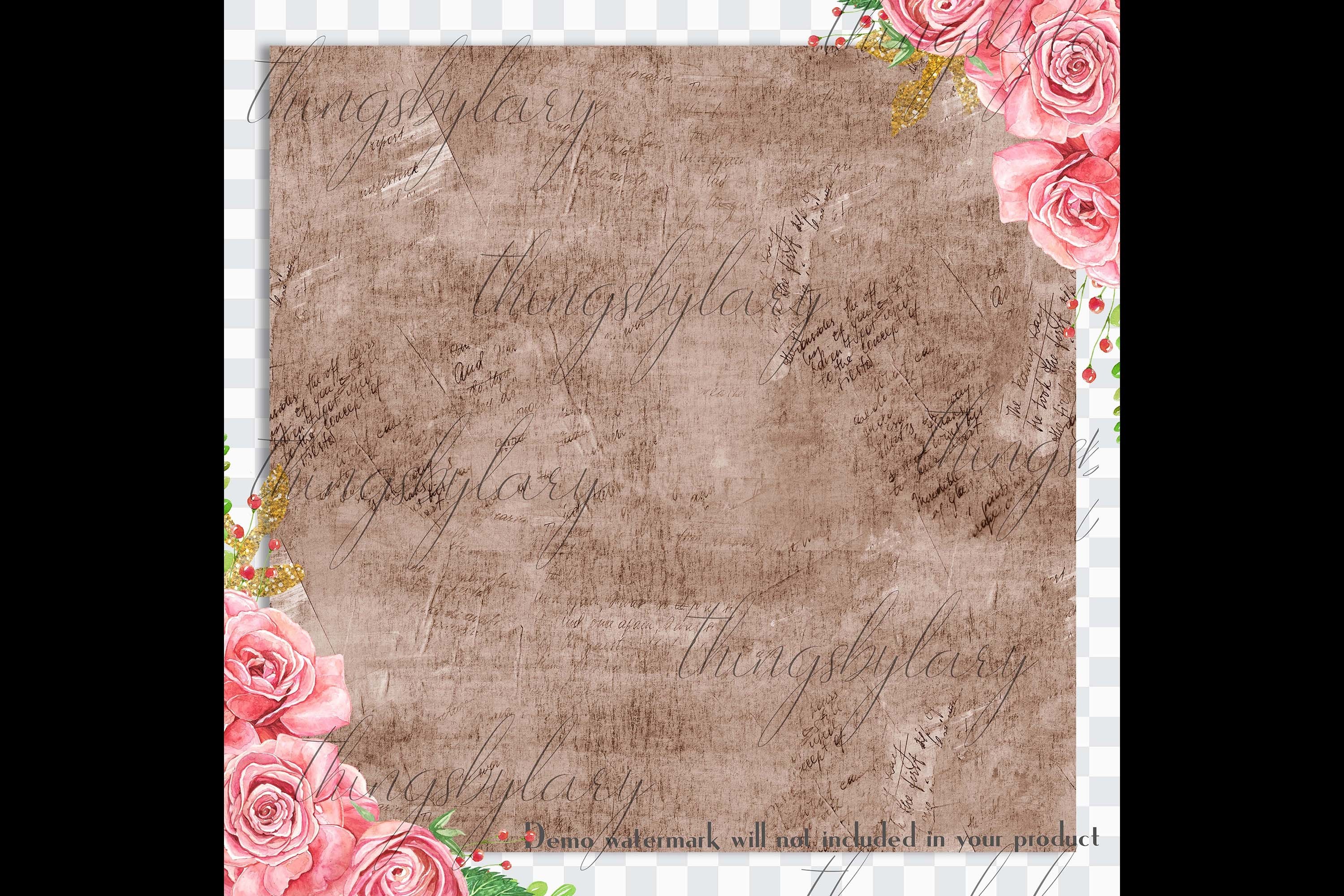 100 Seamless Old Paper Letter Vintage Script Digital Papers 277140