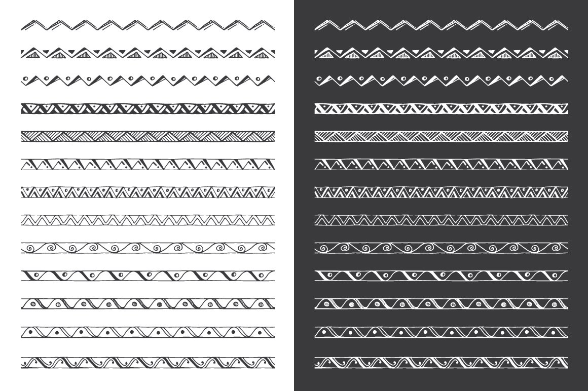 Hand Drawn Pattern Brushes Vol. 01 (21856) | Add ons | Design Bundles