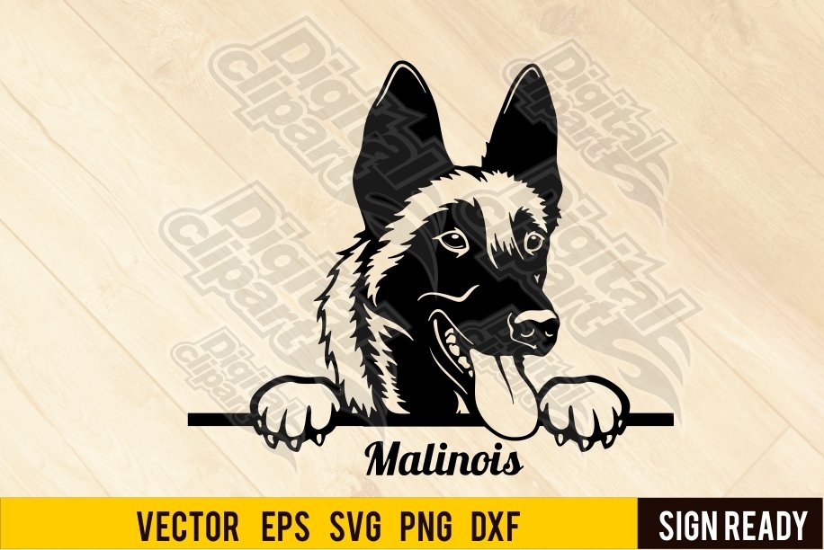 Scrapbooking Papercraft dxf png Belgian Malinois SVG Dog Silhouette ...