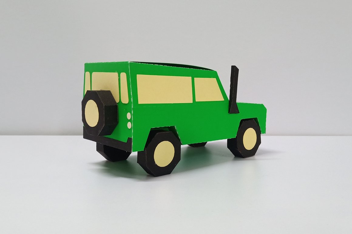 DIY Jeep favour - 3d papercraft (555436) | Paper Cutting | Design Bundles