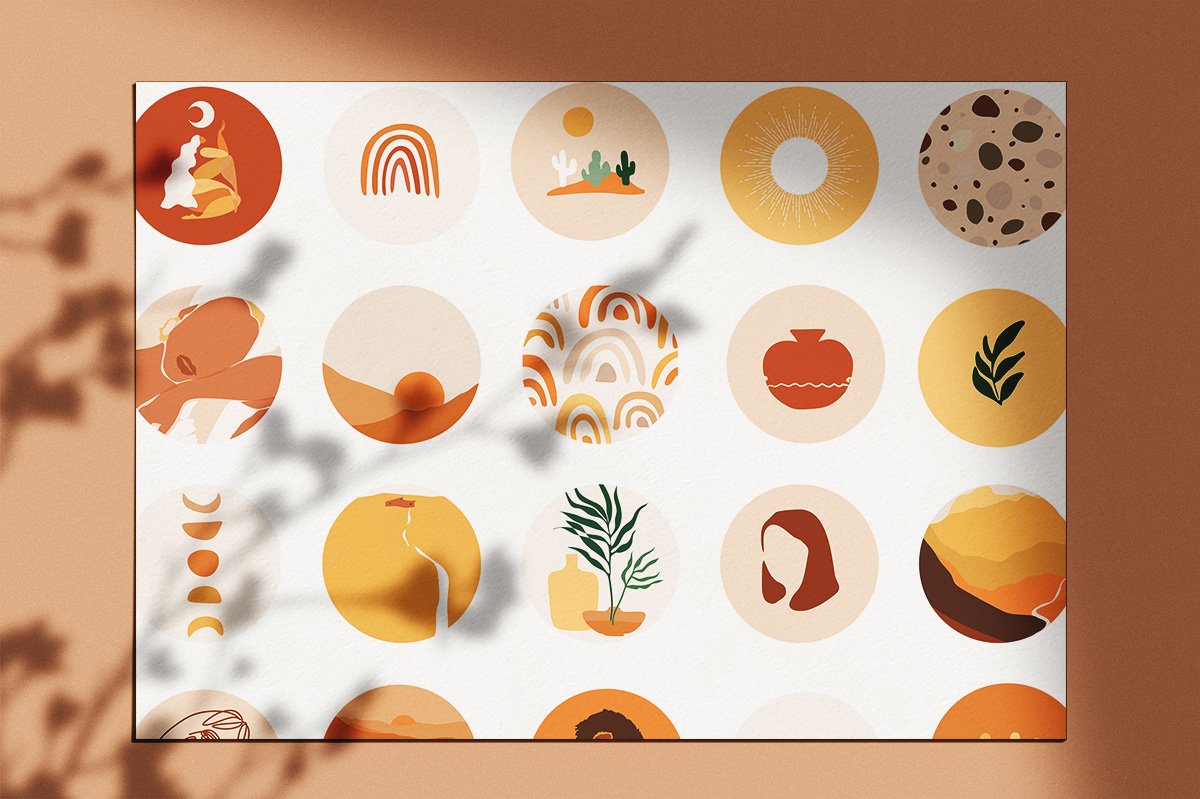 boho instagram story highlight icons. boho icons (551251) | Branding ...