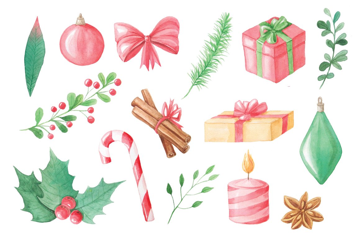 Watercolor Christmas Collection
