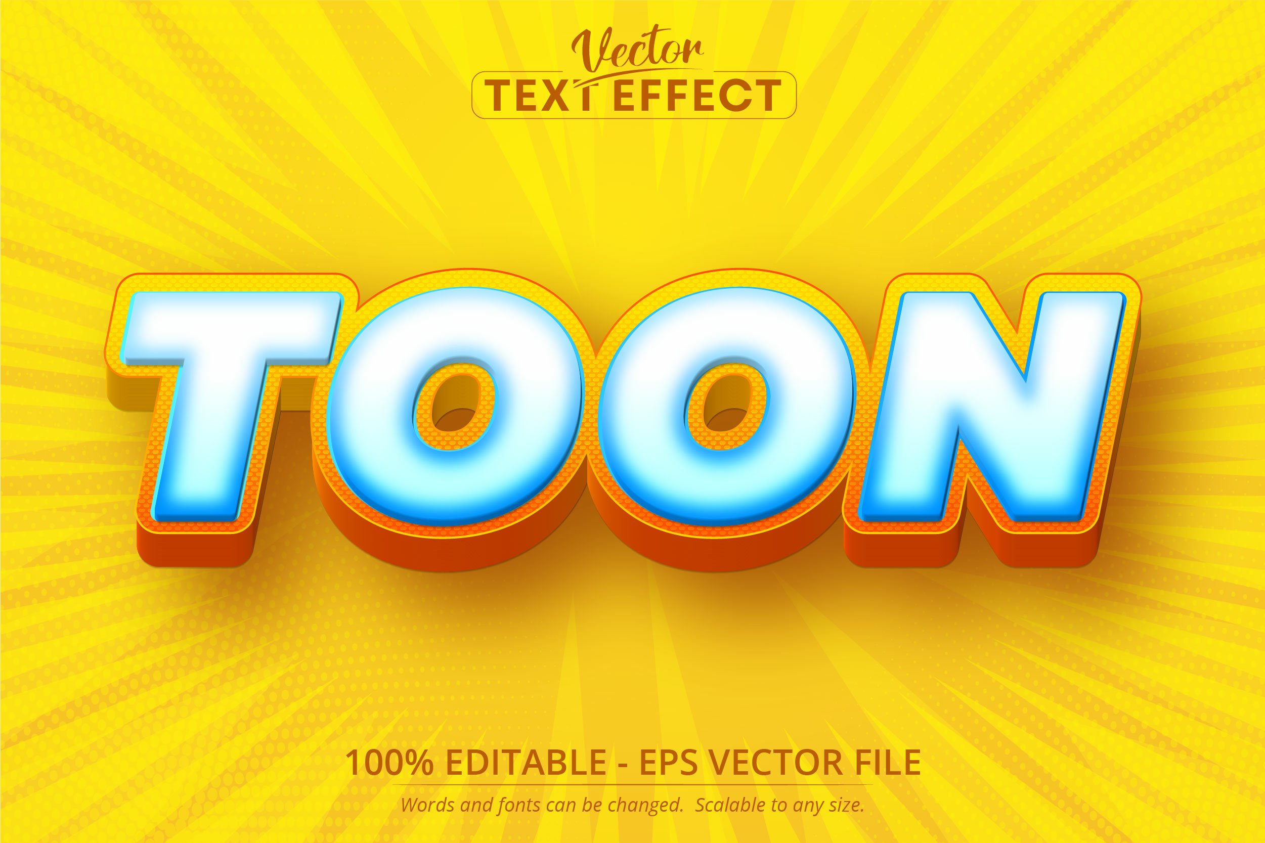 Toon text, cartoon style editable text effect (1350459) | Illustrator ...