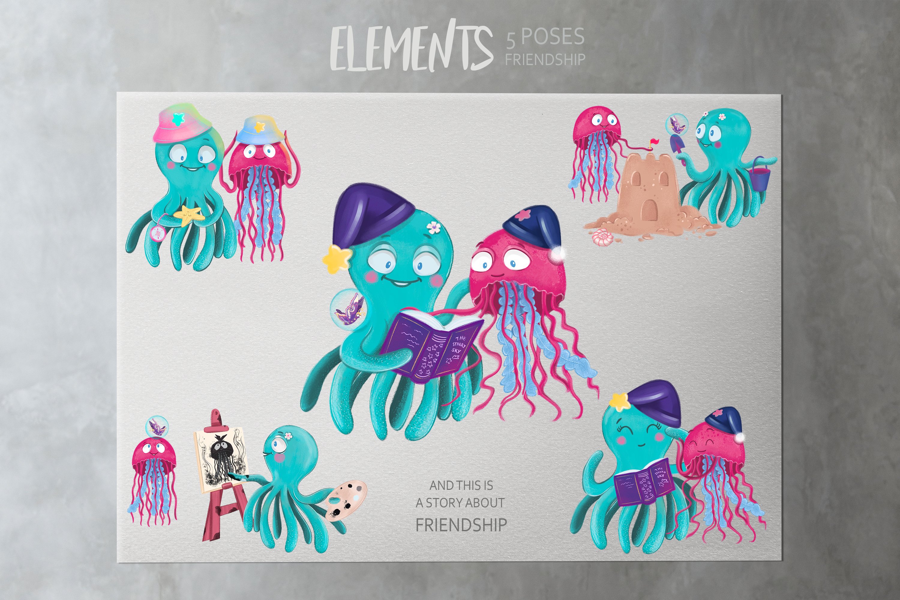 Ocean Friends (743837) | Illustrations | Design Bundles