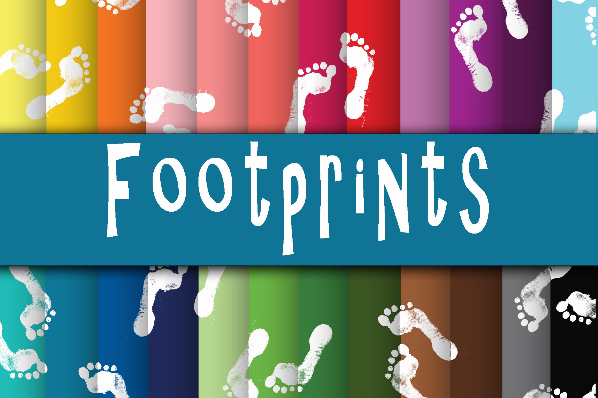 FootPrints Digital Papers (37307) | Backgrounds | Design Bundles