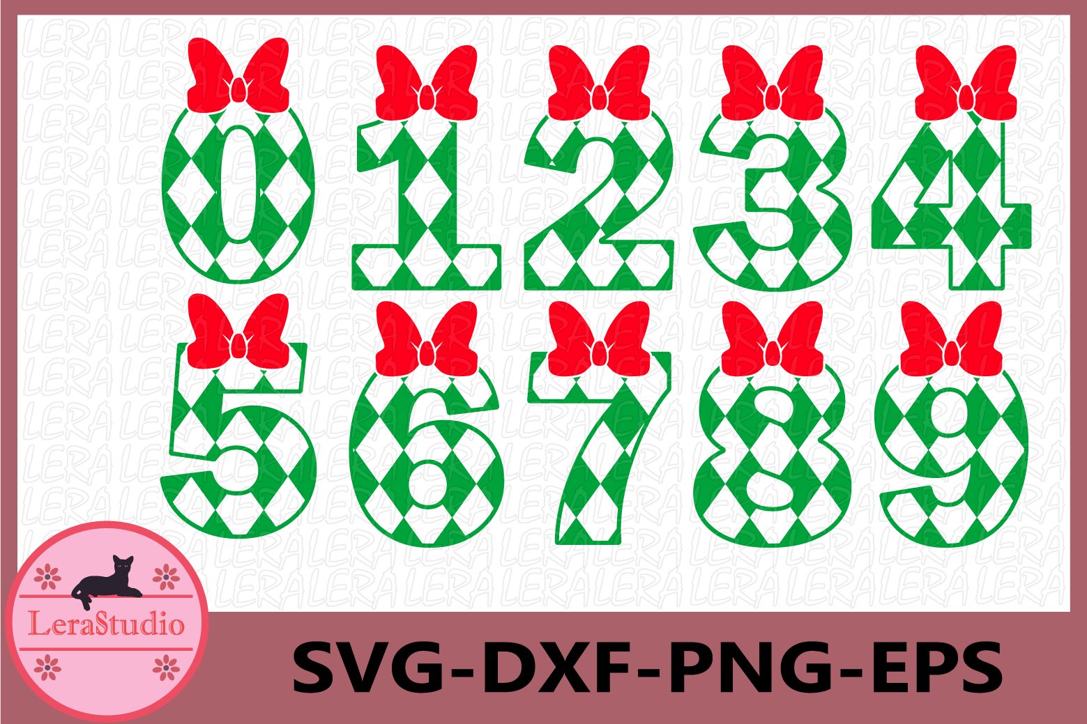 Numbers SVG, Numbers with Bow Svg, Cut Files Svg, Silhouette (645750 ...
