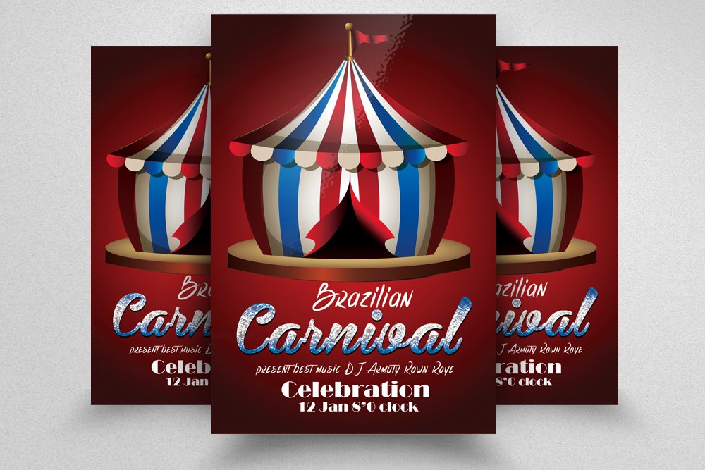 Carnival Flyer Template (156769) | Flyers | Design Bundles