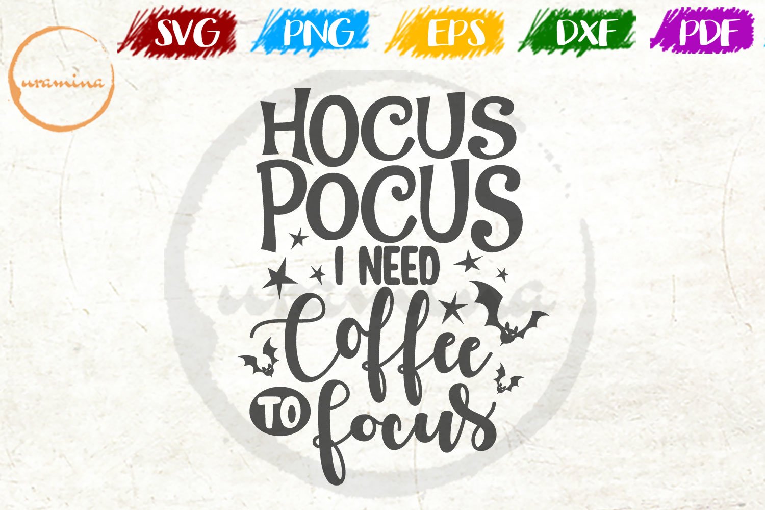 Hocus Pocus I Need Coffee To Focus Halloween Quote Art (906870) | Cut ...