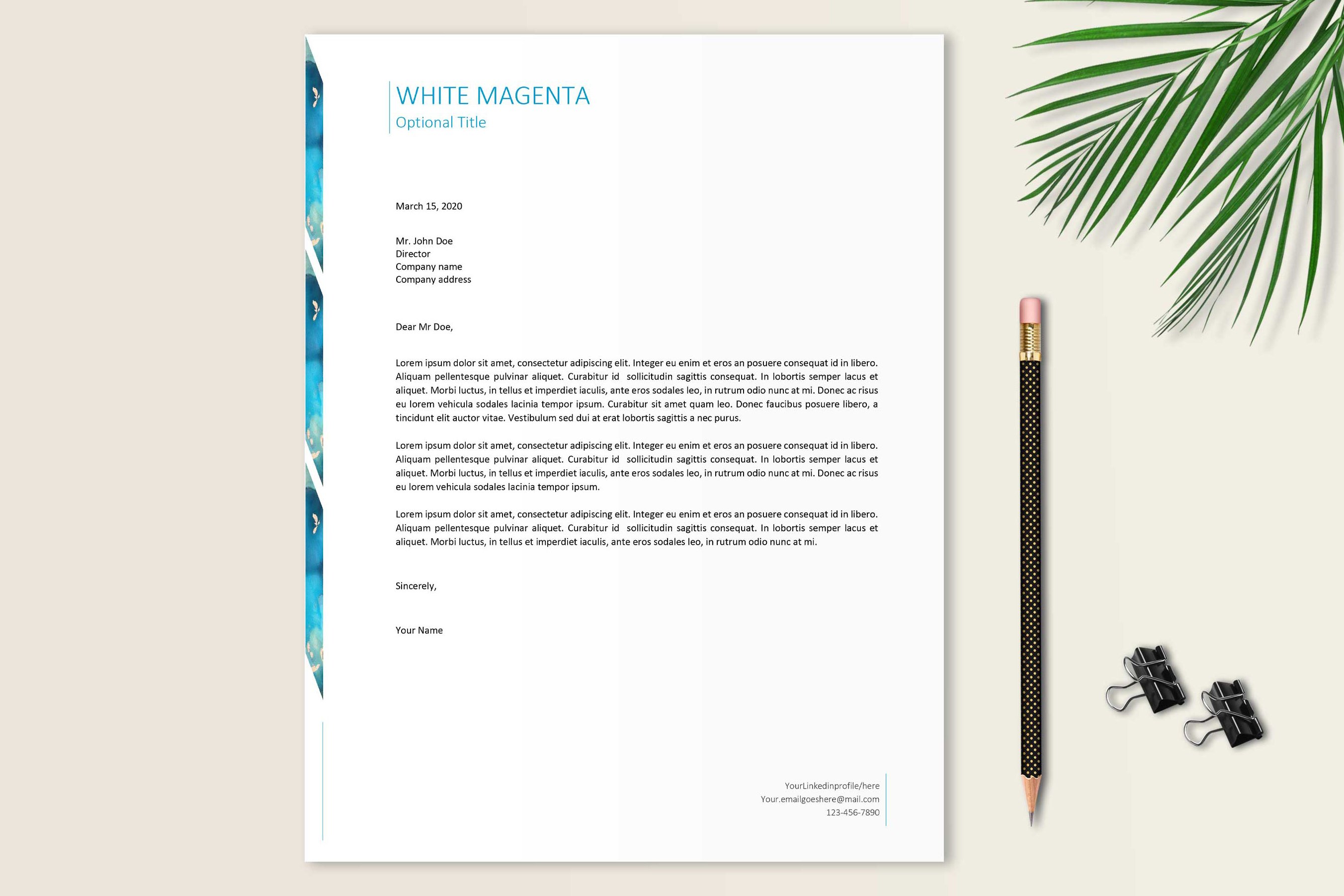 Formal Letter Format With Letterhead