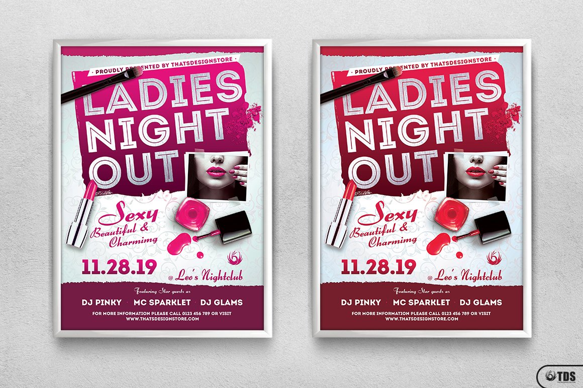Girls Night Out Flyer Template (15090) | Flyers | Design Bundles