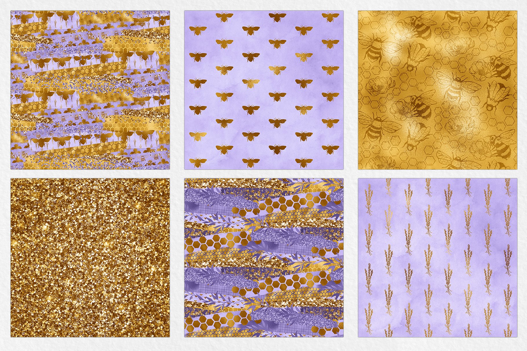 Honey & Lavender Digital Paper Pack
