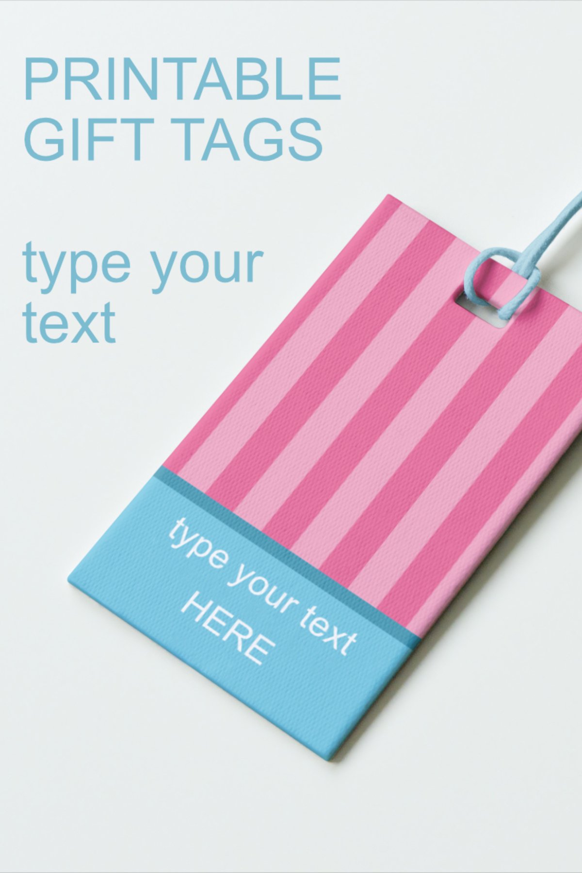 Candy Colors Striped Gift Tags Editable PDF Word Templates