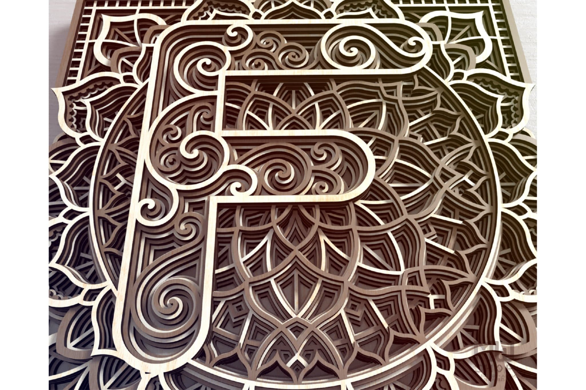 Mandala Letter F, Alphabet letter F pattern, Letter F SVG (580171 ...