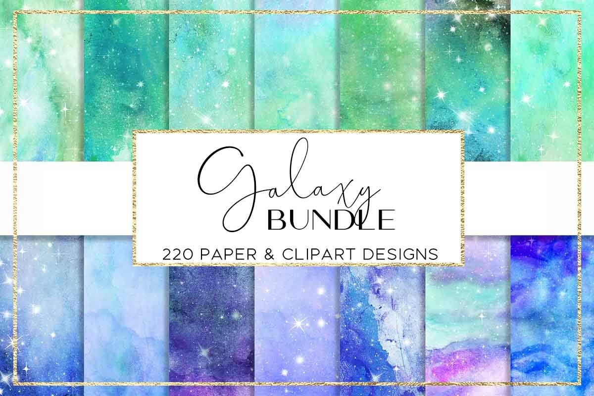 Galaxy paper BUNDLE digital paper pattern (1179386) | Patterns | Design ...