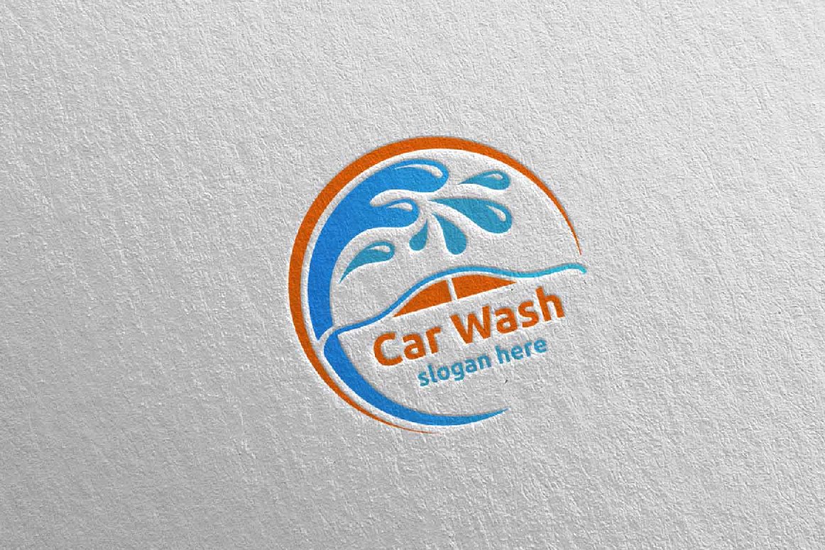 Car Wash Logo, Cleaning Car, Washing and Service Logo 6 (108596 ...
