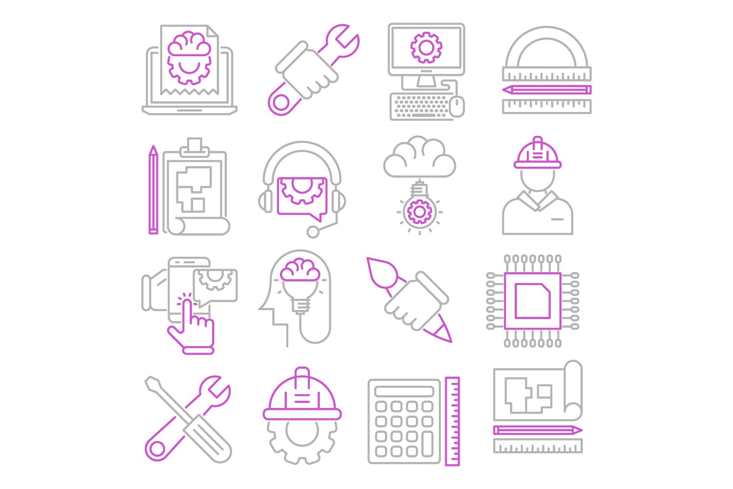 Engineering icons set (128433) | Icons | Design Bundles