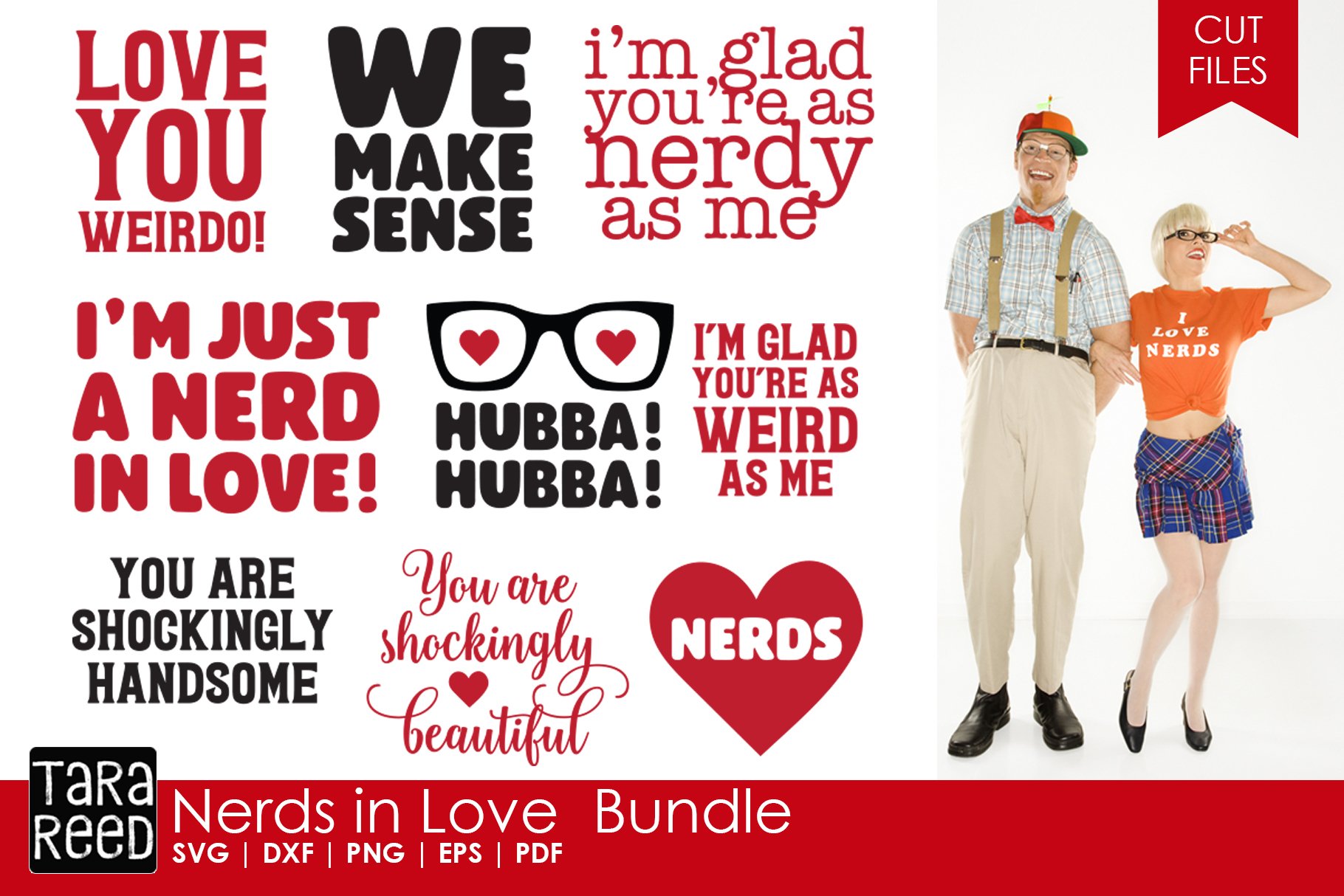 Nerds in Love Bundle (80946) | Cut Files | Design Bundles