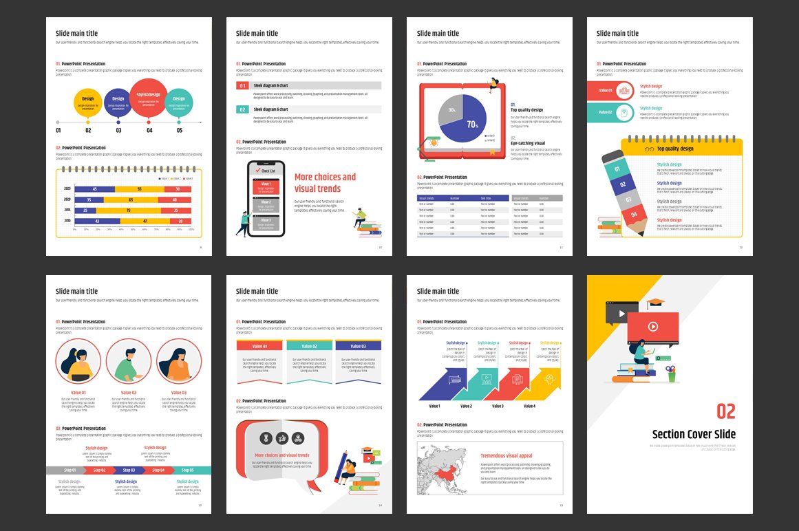 Online learning Template Vertical (763128) | Powerpoint | Design Bundles