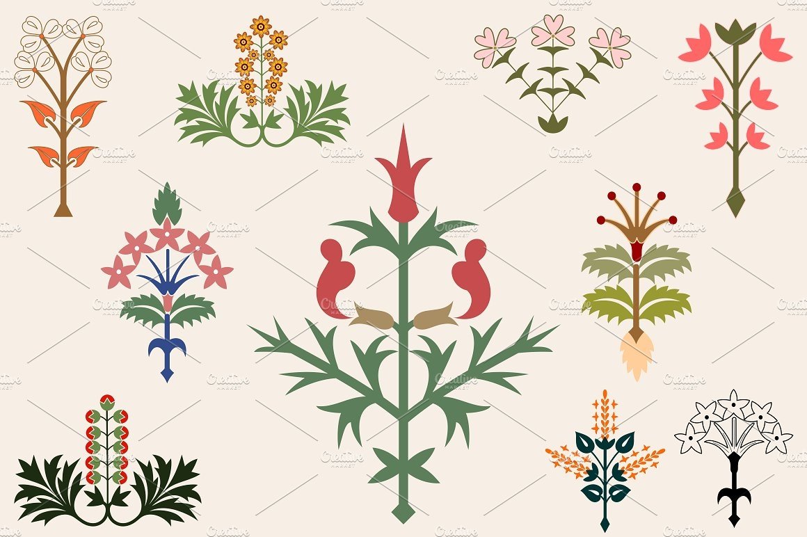 Floreart Vector Collection Two (32252) | Decorations | Design Bundles